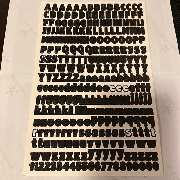 Office | One Sheet Of Black Numbers And Letters | Poshmark